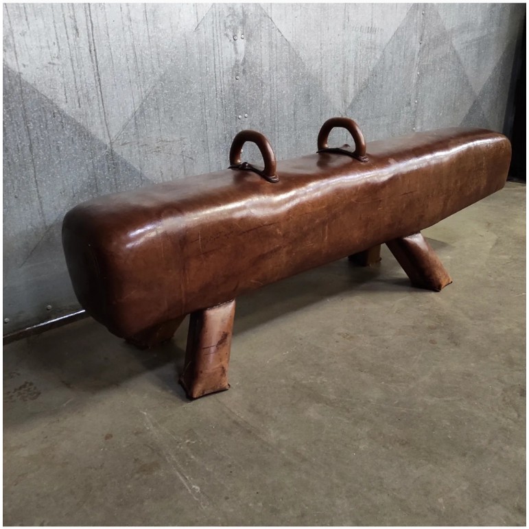 Oud Turnpaard Leer Leather Old Gym Bench Horse Seat